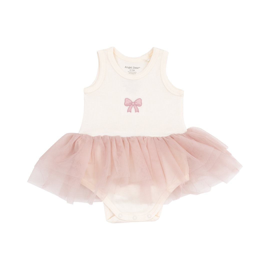 Angel Dear Bow Tutu Rib Tank Bodysuit – Shopaholics Only Boutique